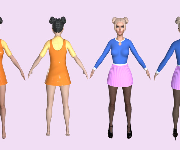 ArtStation - Maya Modular Girl | Game Assets