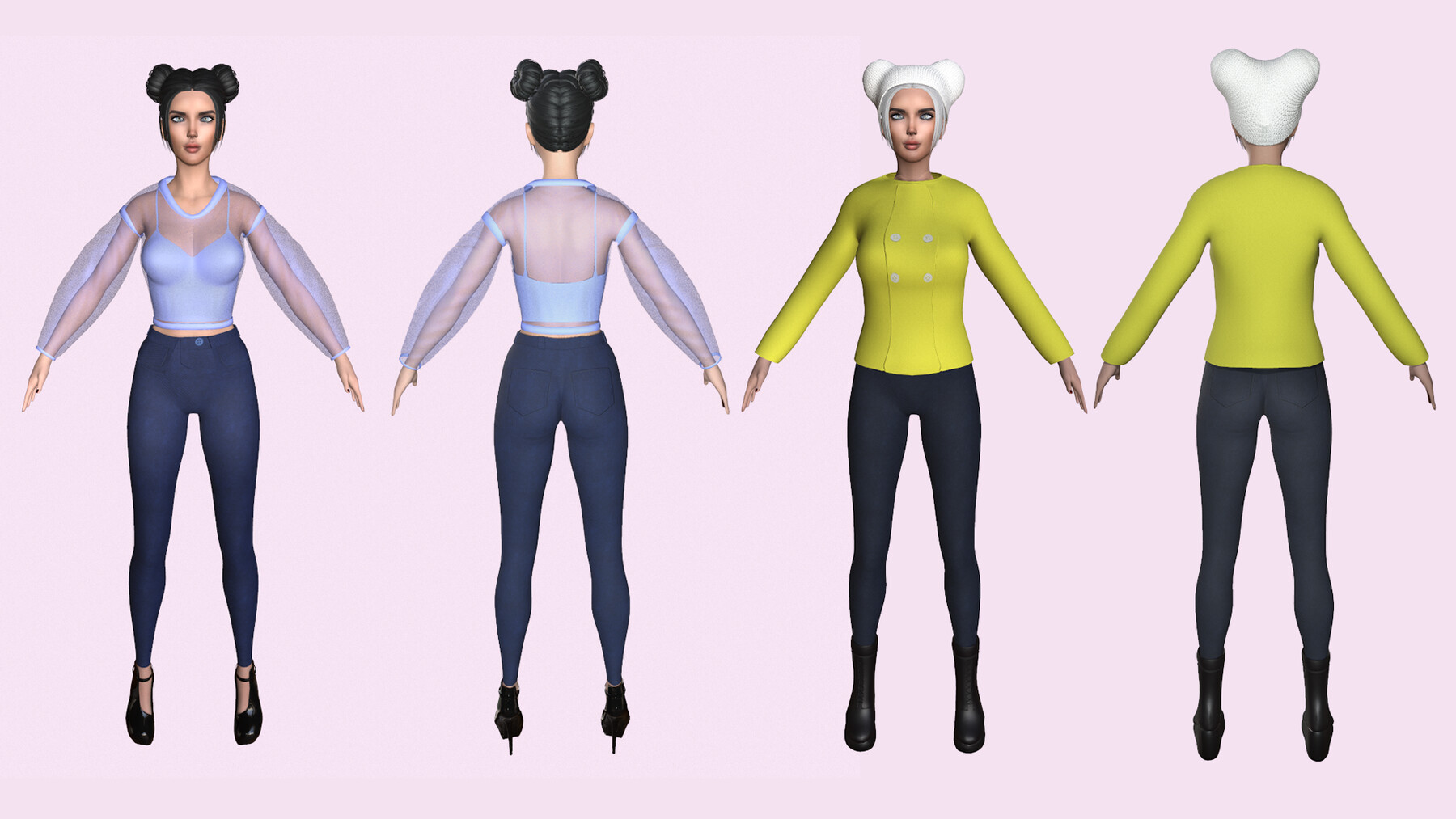 ArtStation - Maya Modular Girl | Game Assets