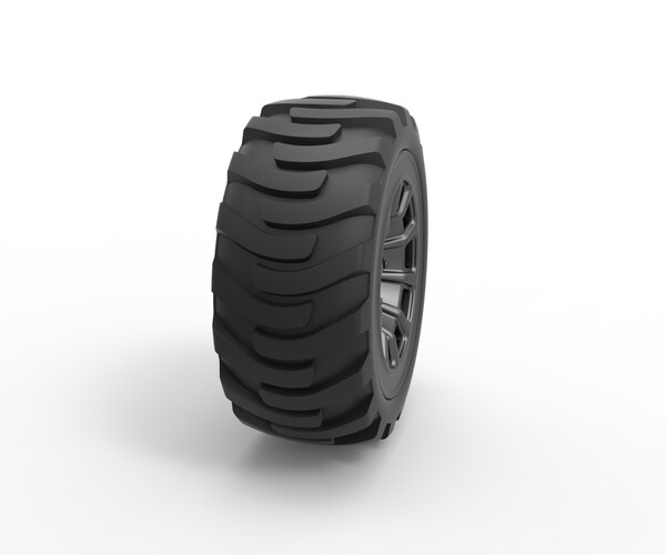 ArtStation - 3D printable Diecast Demolition derby rear wheel 2 Scale 1 ...