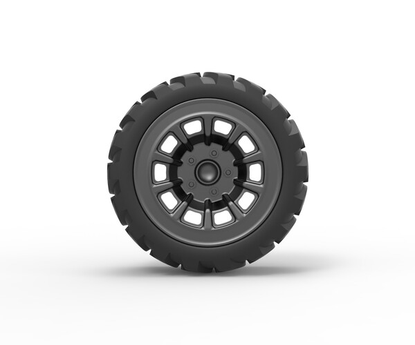 ArtStation - 3D printable Diecast Demolition derby rear wheel 2 Scale 1 ...