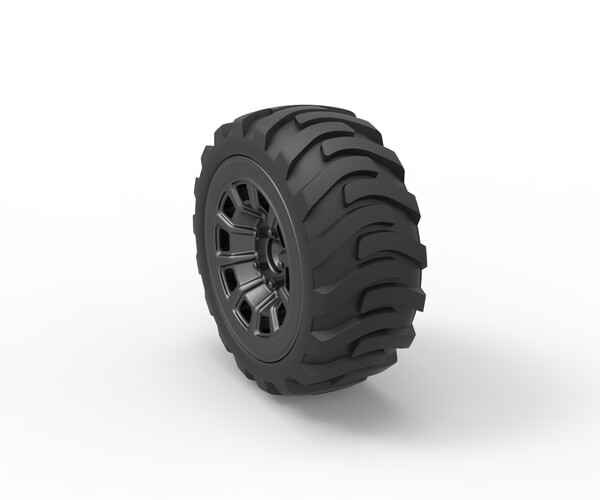 ArtStation - 3D printable Diecast Demolition derby rear wheel 2 Scale 1 ...