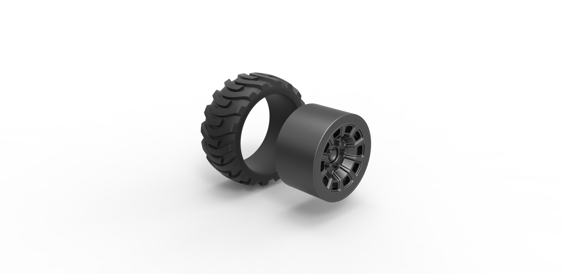 ArtStation - 3D printable Diecast Demolition derby rear wheel 2 Scale 1 ...