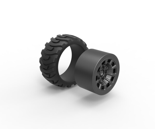ArtStation - 3D printable Diecast Demolition derby rear wheel 2 Scale 1 ...