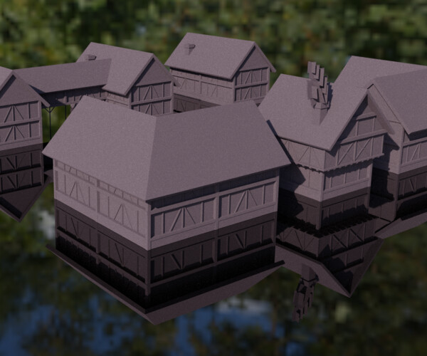 ArtStation - SMALL HOUSES GAME READY 3D MODEL | Game Assets