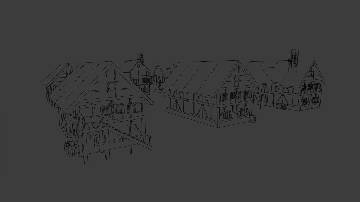 ArtStation - SMALL HOUSES GAME READY 3D MODEL | Game Assets