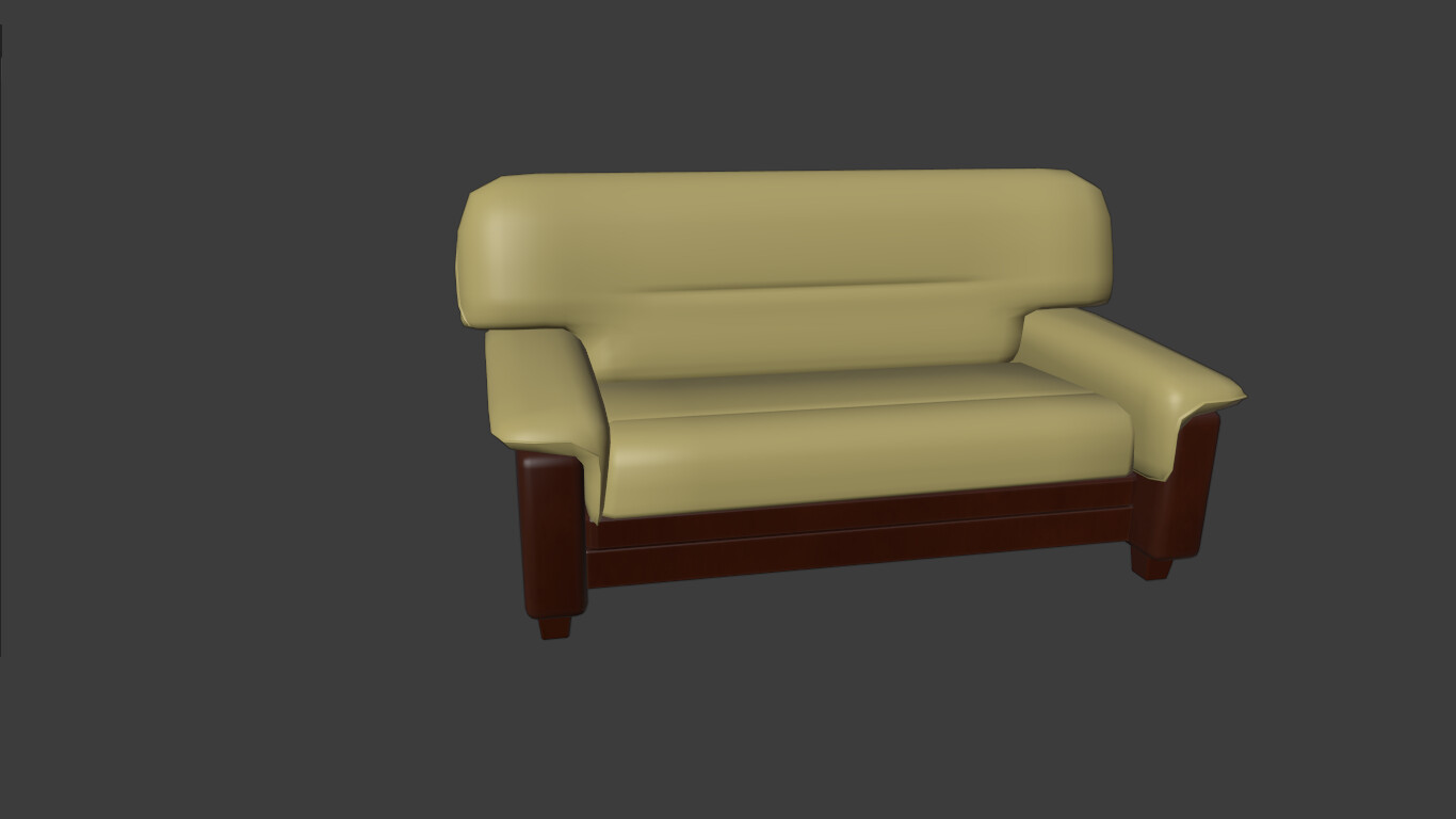 ArtStation - SOFA GAME READY 3D MODEL | Game Assets