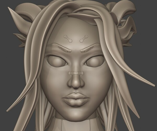 ArtStation - Neon Valorant Agent | Head Sculpt | 3D Print Model | Resources