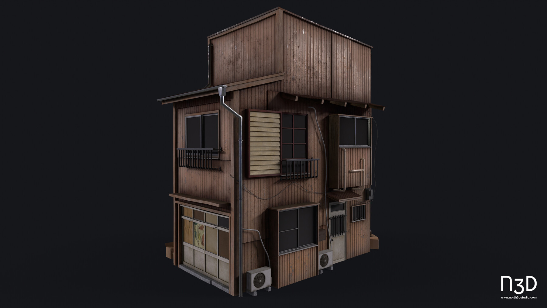 ArtStation - Japanese Game Ready Building v.1 | Game Assets