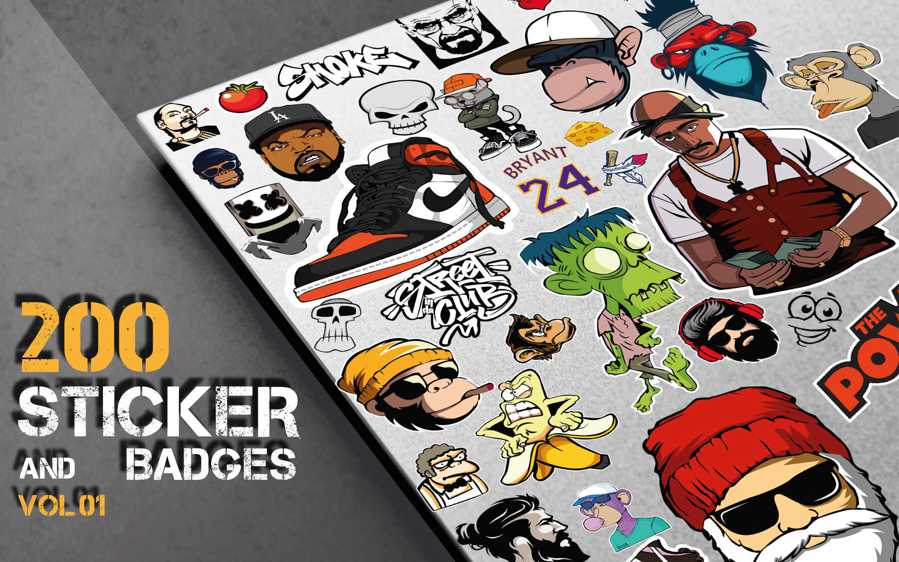 ArtStation - 200 + STICKERS /DECALS/VOL1 | Game Assets