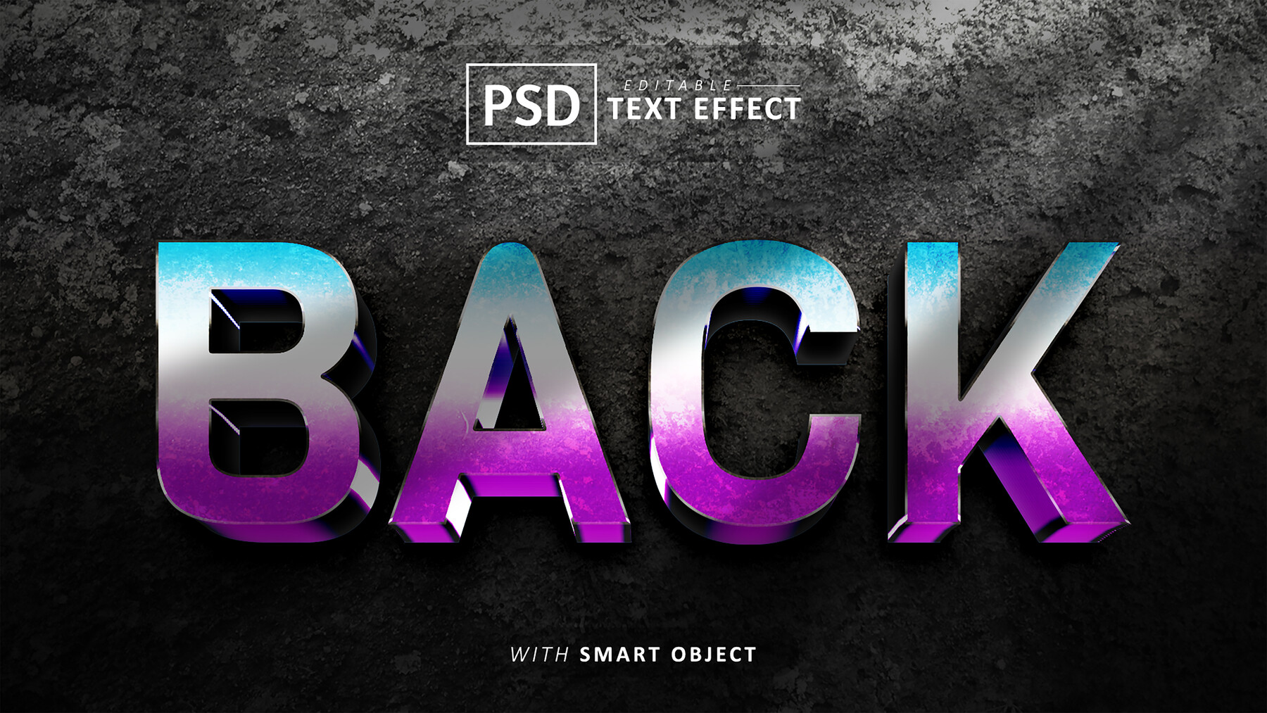 ArtStation - 3D Back PSD fully editable text effect. Layer style PSD ...