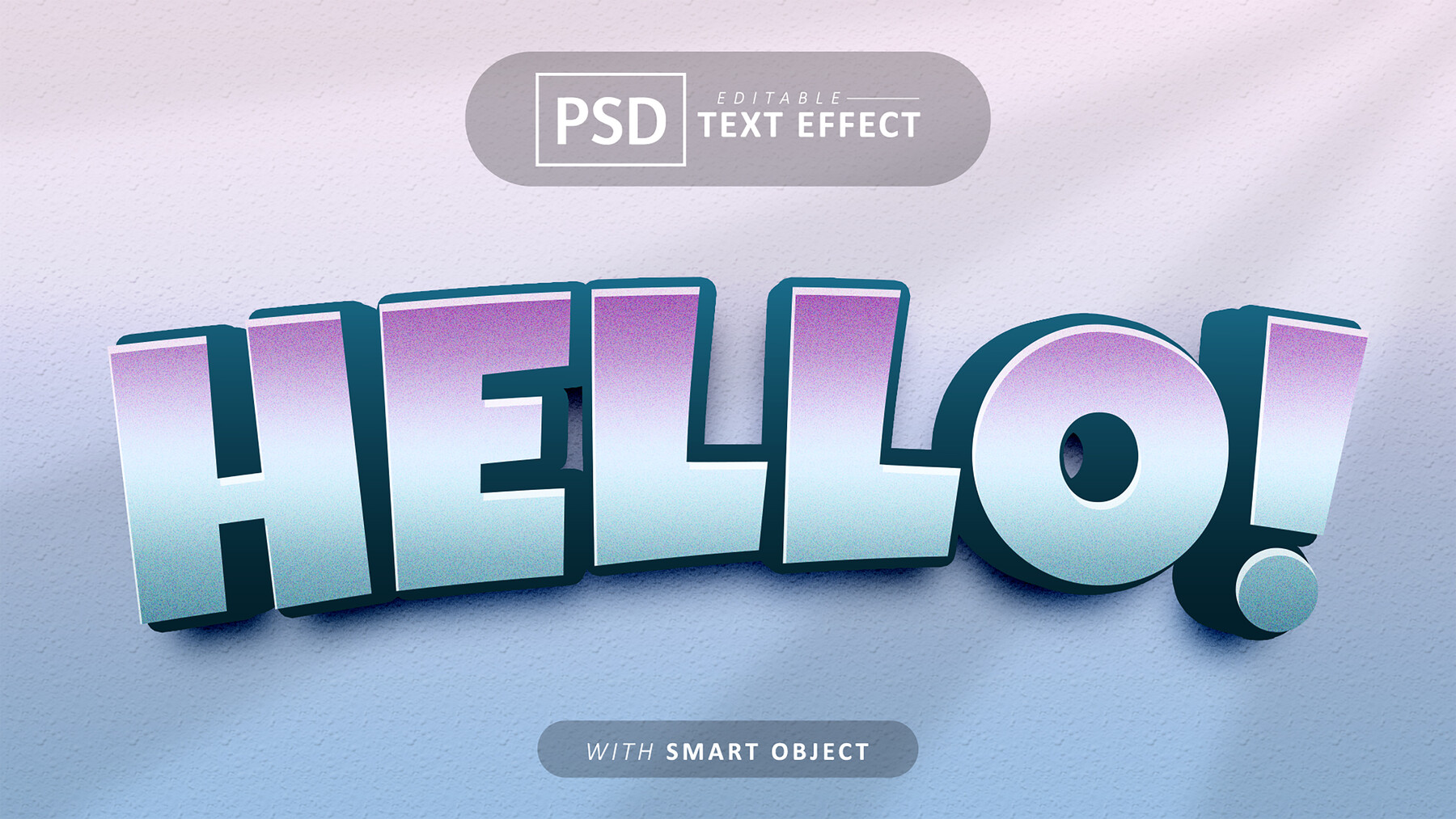 ArtStation - 3D Hello PSD fully editable text effect. Layer style PSD ...