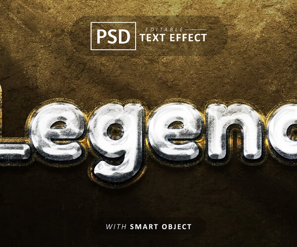 ArtStation - 3D Legend PSD fully editable text effect. Layer style PSD ...