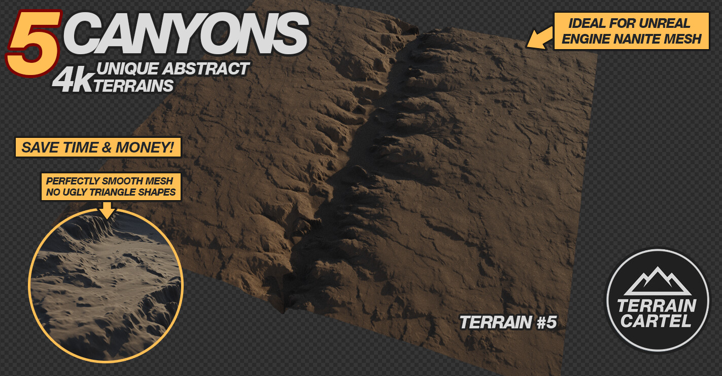 ArtStation - 5 Cinematic Canyon Terrains | Game Assets