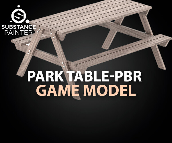 ArtStation - Park Table-PBR | Game Assets
