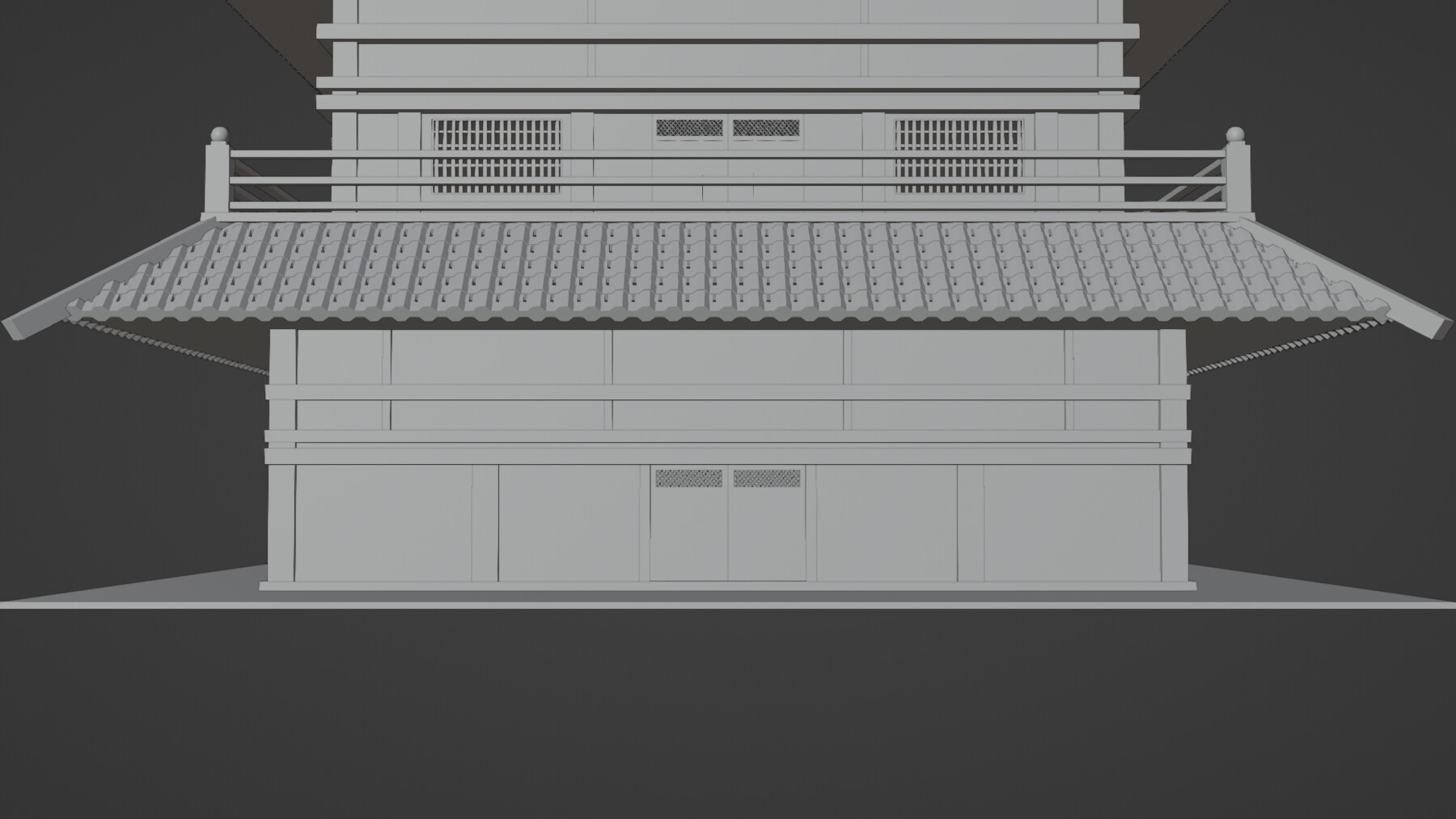 ArtStation - Chinese Two Floors Siheyuan | Game Assets