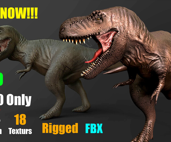 ArtStation - T-Rex Game asset (Rigged) | Game Assets