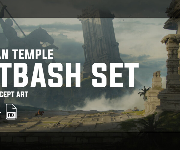 ArtStation - Indian Temple - Kitbash Set | Game Assets