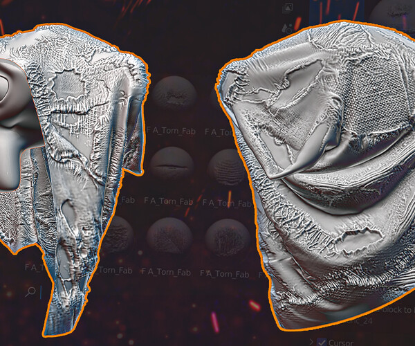 ArtStation - Blender Torn Cloth Brushes | Brushes