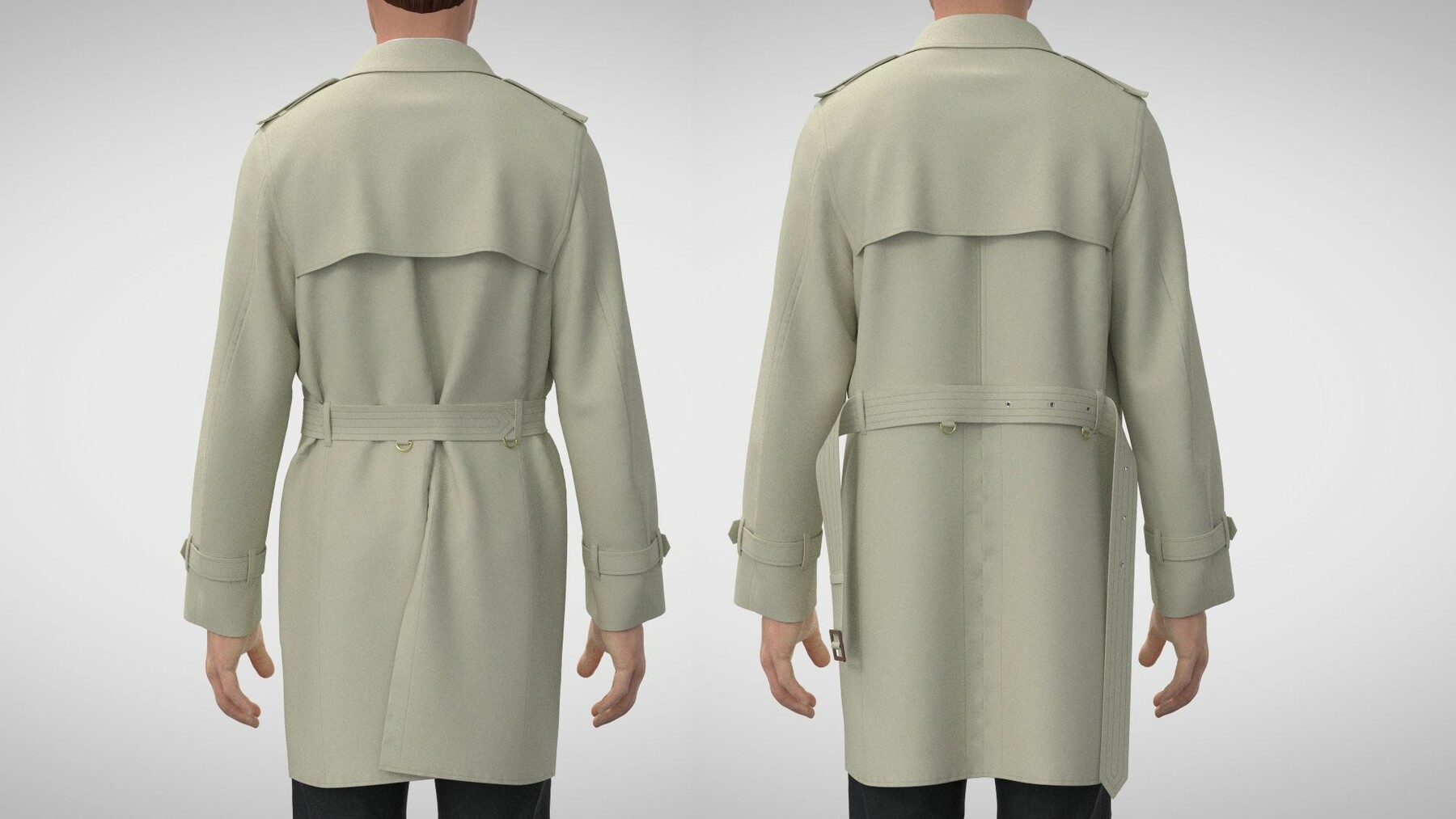 ArtStation - Trench Coat 2, Marvelousdesigner, Clo3D +fbx, obj | Resources