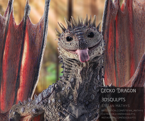 ArtStation - Gecko Dragon for 3D Printing | Resources