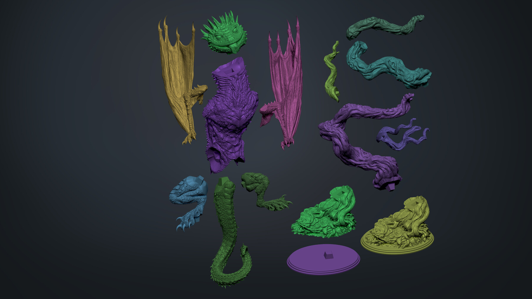 ArtStation - Gecko Dragon for 3D Printing | Resources