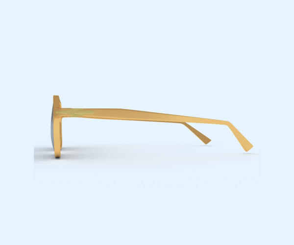 ArtStation - Sun Glass with Gold Frame | Resources