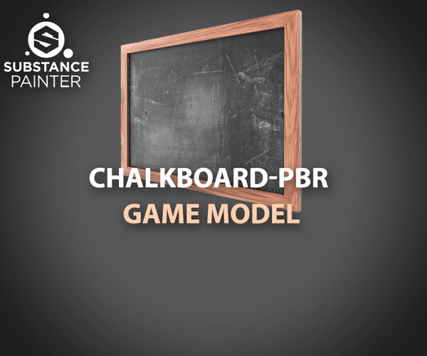 ArtStation - Chalkboard 04 | Game Assets