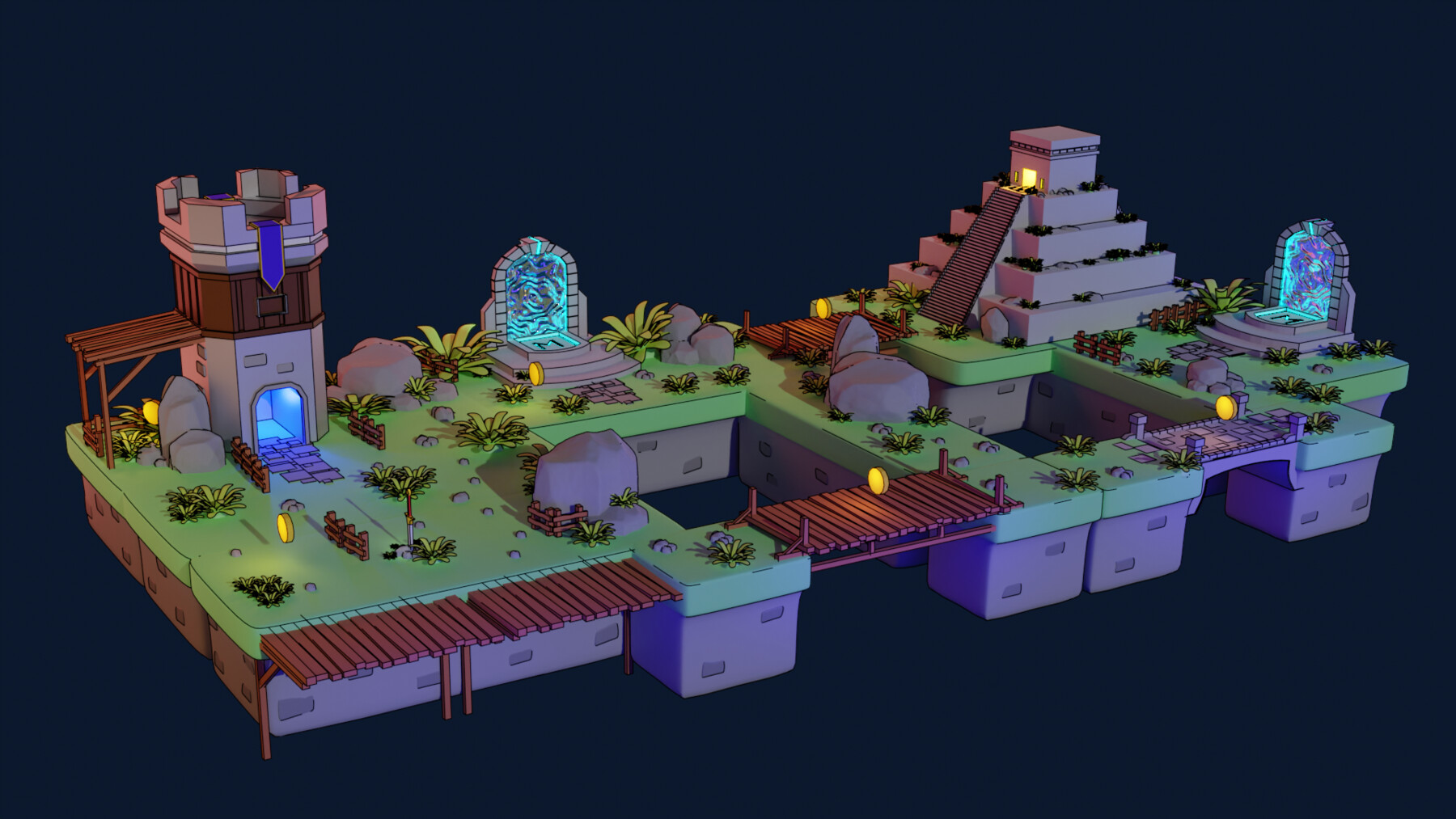 ArtStation - LowPoly Fort | Game Assets