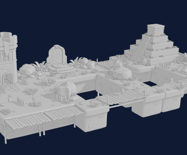 ArtStation - LowPoly Fort | Game Assets