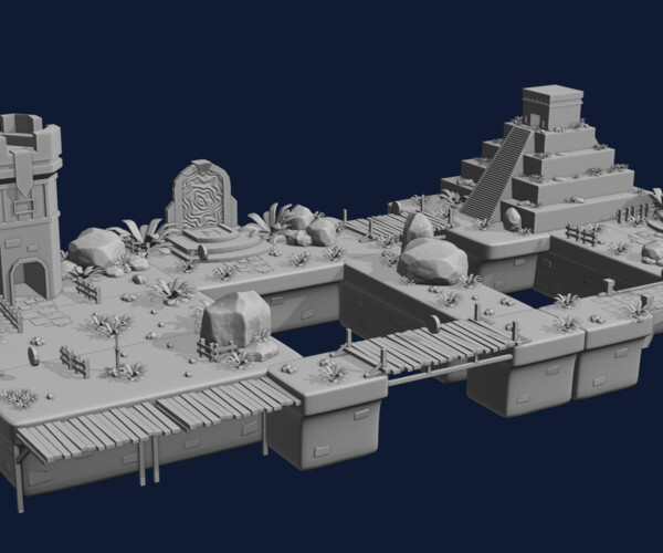 ArtStation - LowPoly Fort | Game Assets