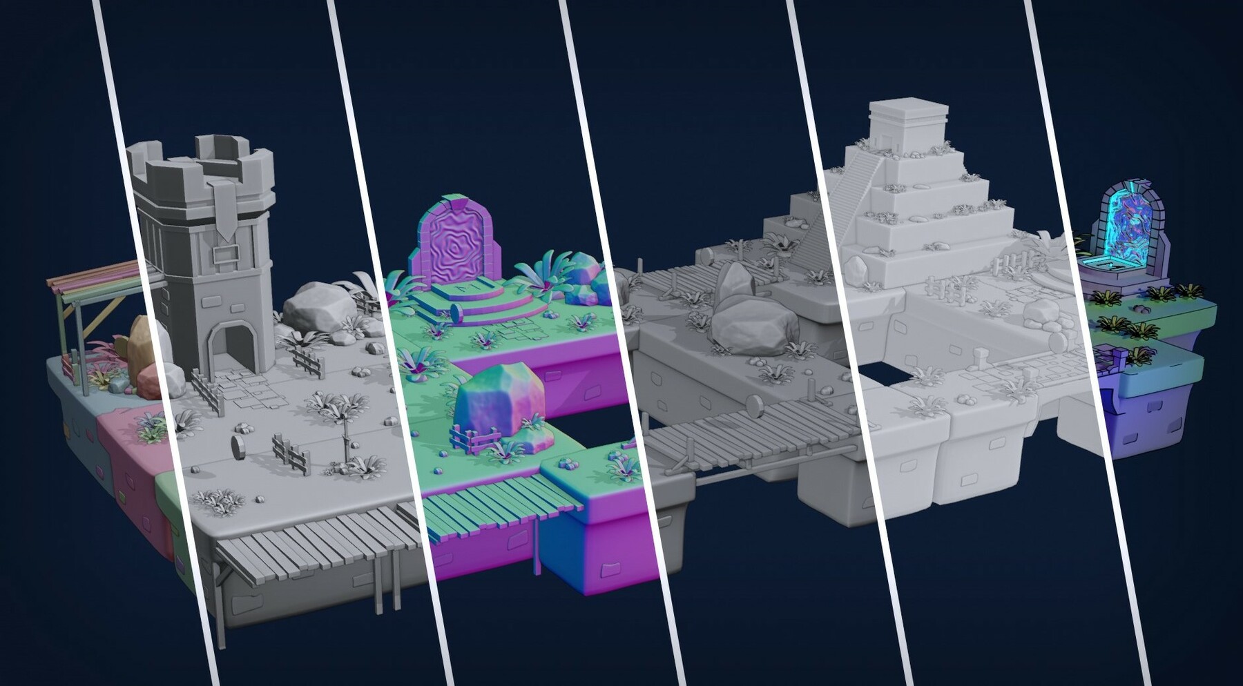 ArtStation - LowPoly Fort | Game Assets
