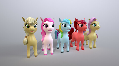 ArtStation - cartoon ponies | Resources