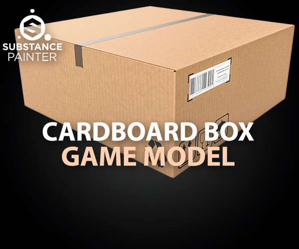ArtStation - Cardboard box-Low poly PBR | Game Assets