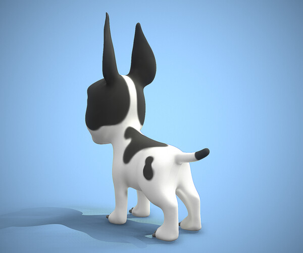 ArtStation - cartoon frenchie puppy | Game Assets