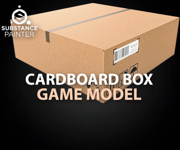 ArtStation - Cardboard box-Low poly PBR | Game Assets