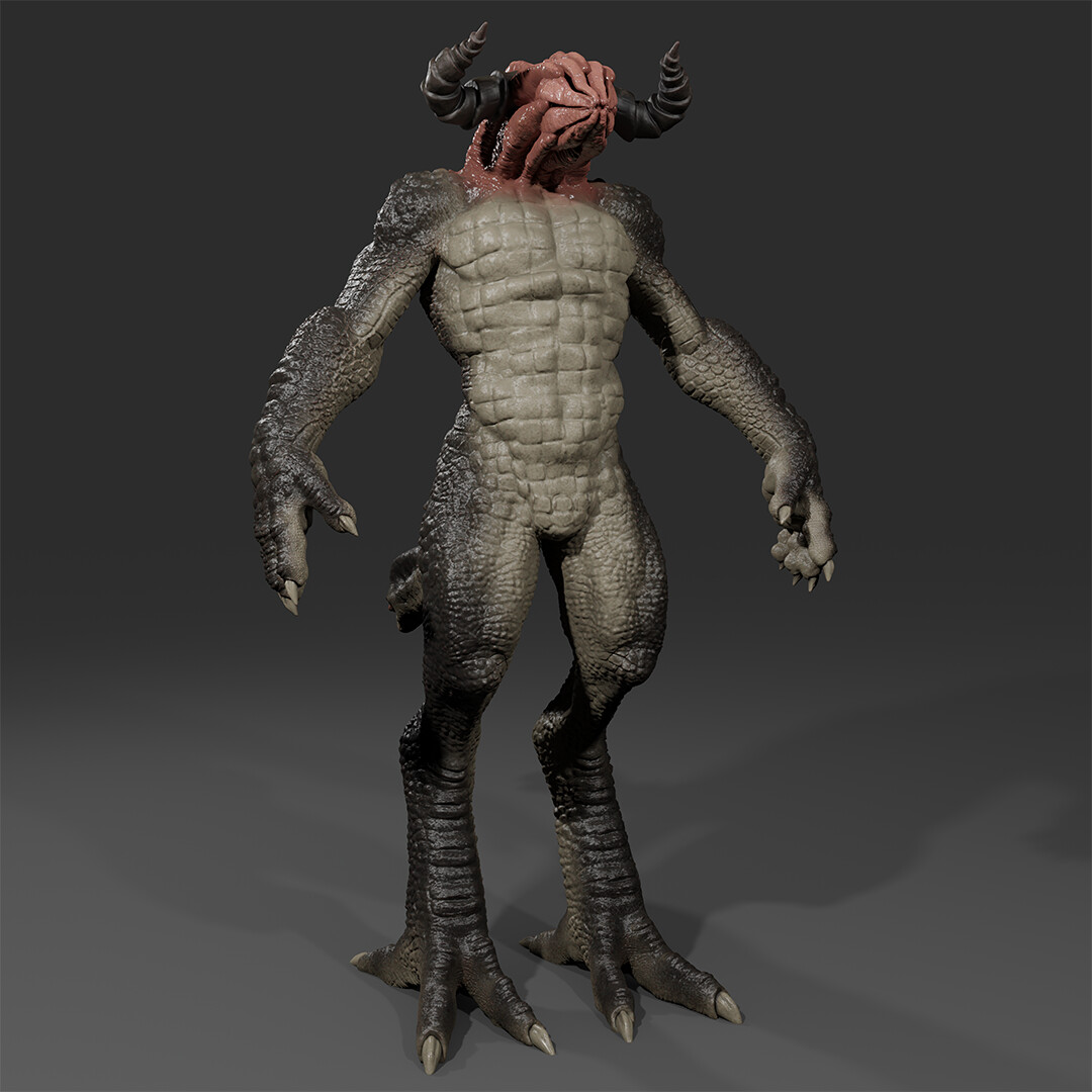 ArtStation - Humbaba The Terrible Game Res Rigged Asset | Game Assets