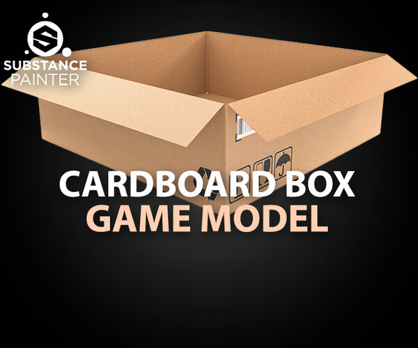 ArtStation - Cardboard box-Low poly PBR | Game Assets
