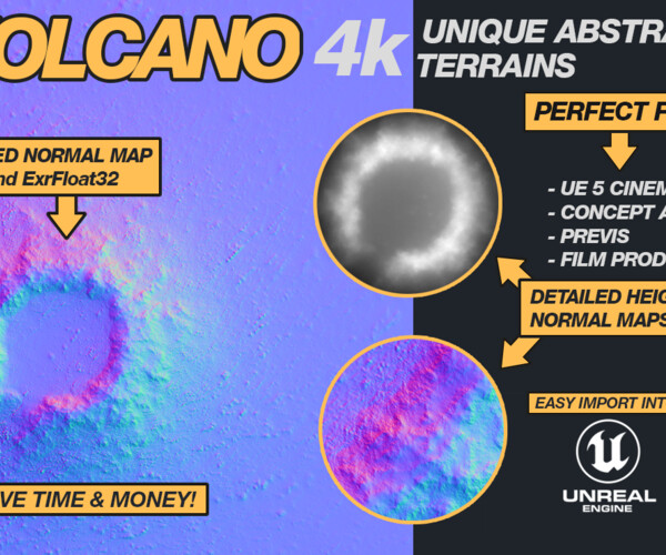 ArtStation - 4 Cinematic Volcano Terrains | Game Assets