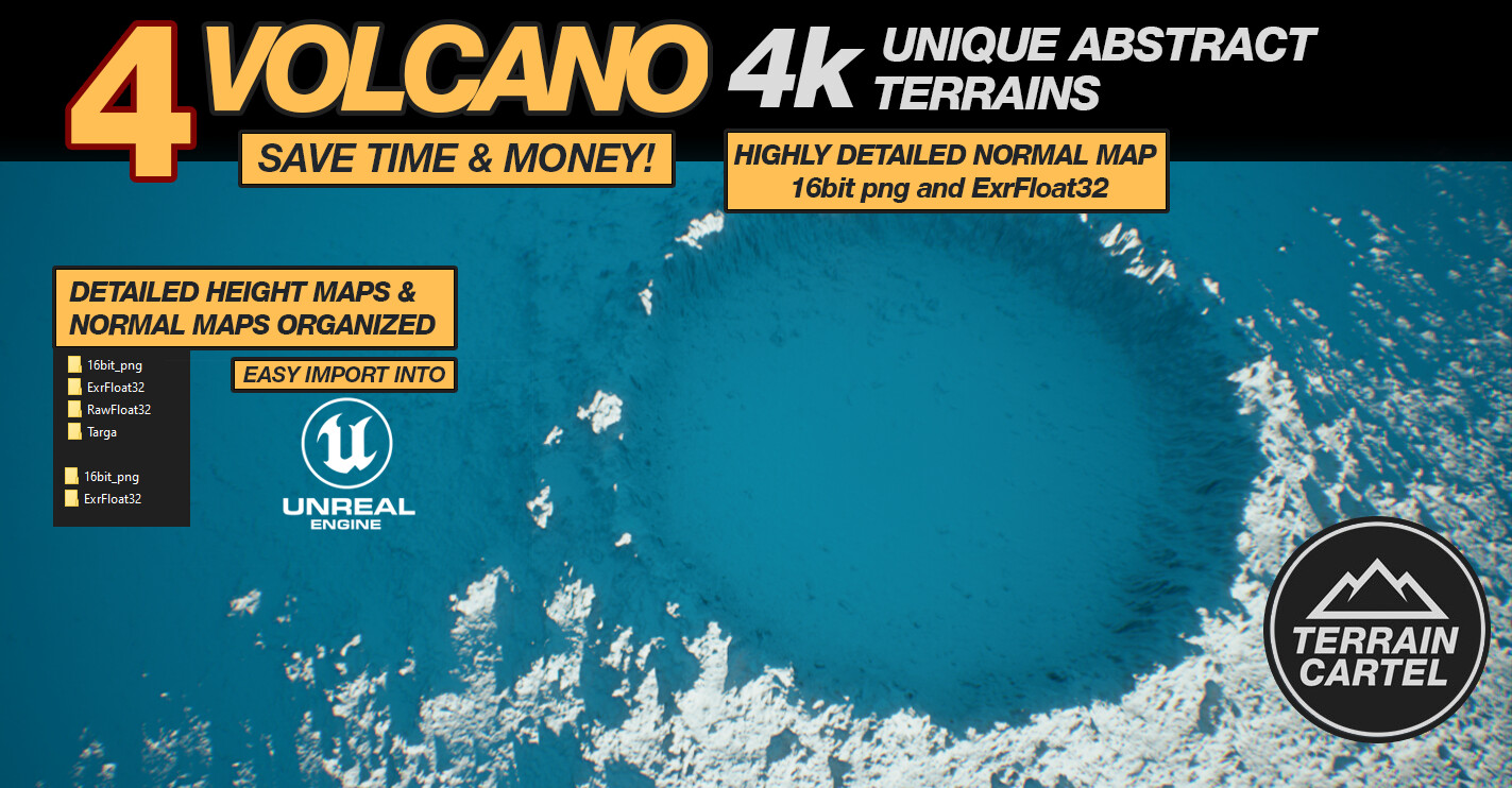 ArtStation - 4 Cinematic Volcano Terrains | Game Assets