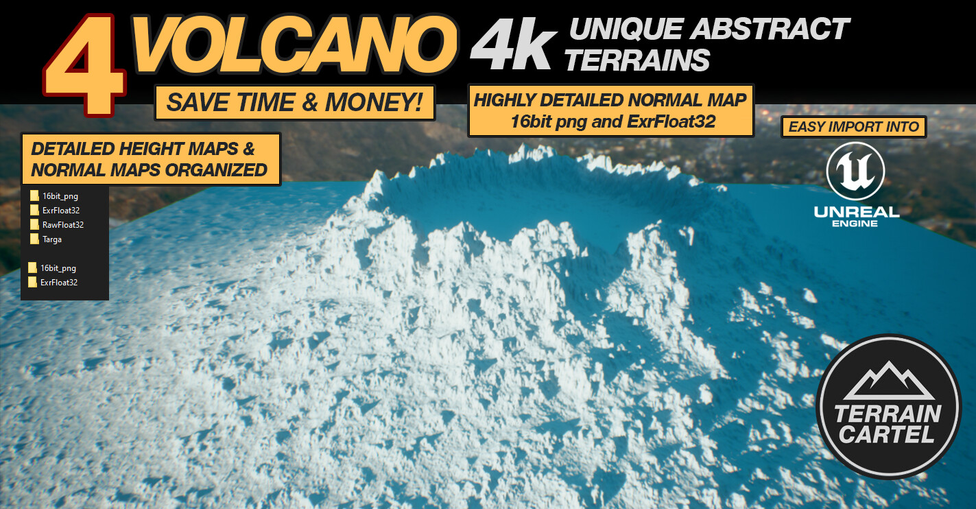 ArtStation - 4 Cinematic Volcano Terrains | Game Assets