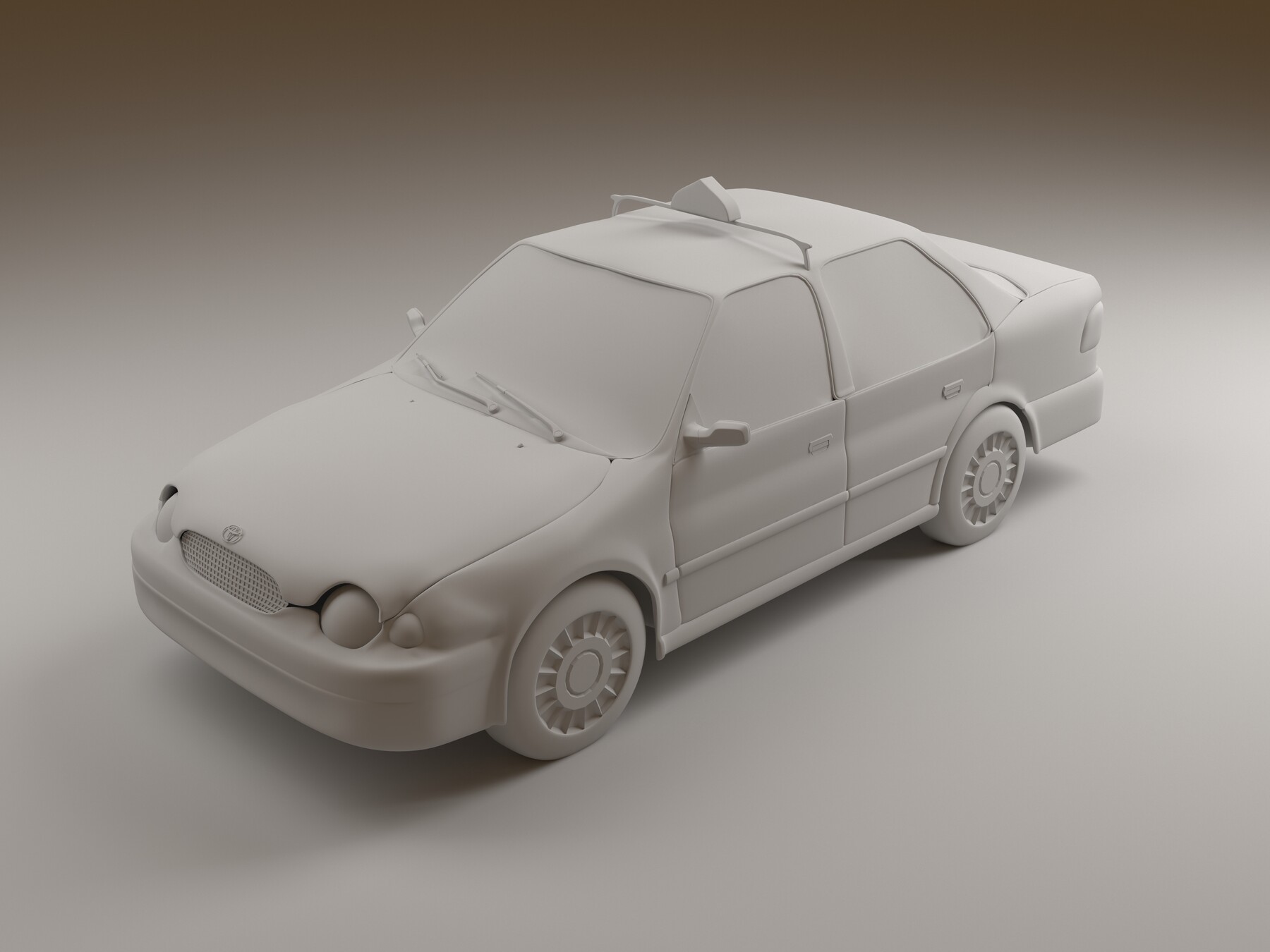 ArtStation - TOYOTA corolla E110 in Taxi shape | Game Assets