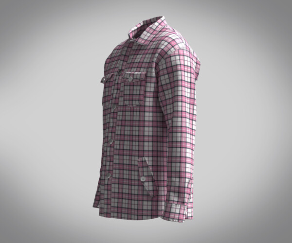 ArtStation - Shacket Pink Check | Resources