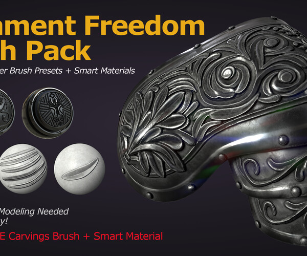ArtStation - Ornament Freedom Brush Pack - Substance Painter | Brushes