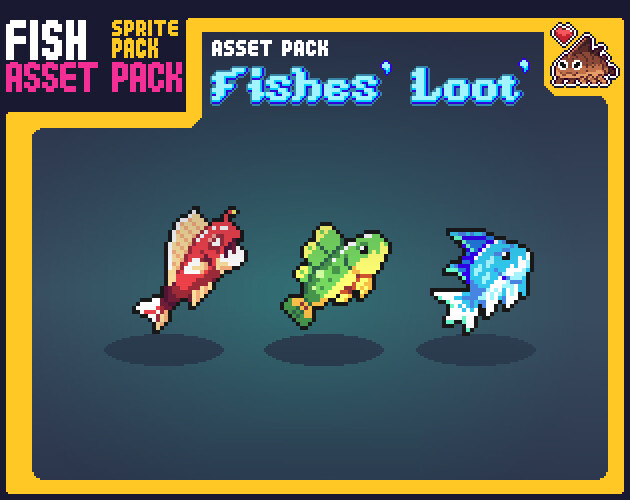 ArtStation - Beowulf's Fish Pixel Art Asset Pack | Game Assets