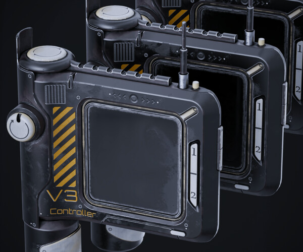ArtStation - Sci-Fi Controller V3 | Game Assets