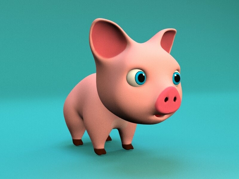 ArtStation - cartoon little pig | Game Assets
