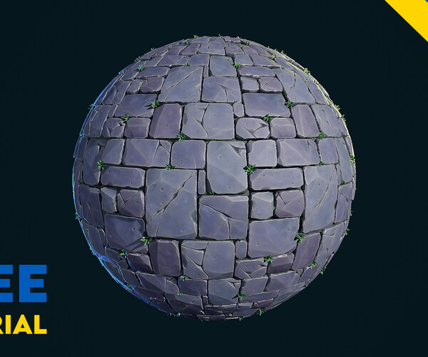 ArtStation - Stylized Cobblestone Material | Game Assets
