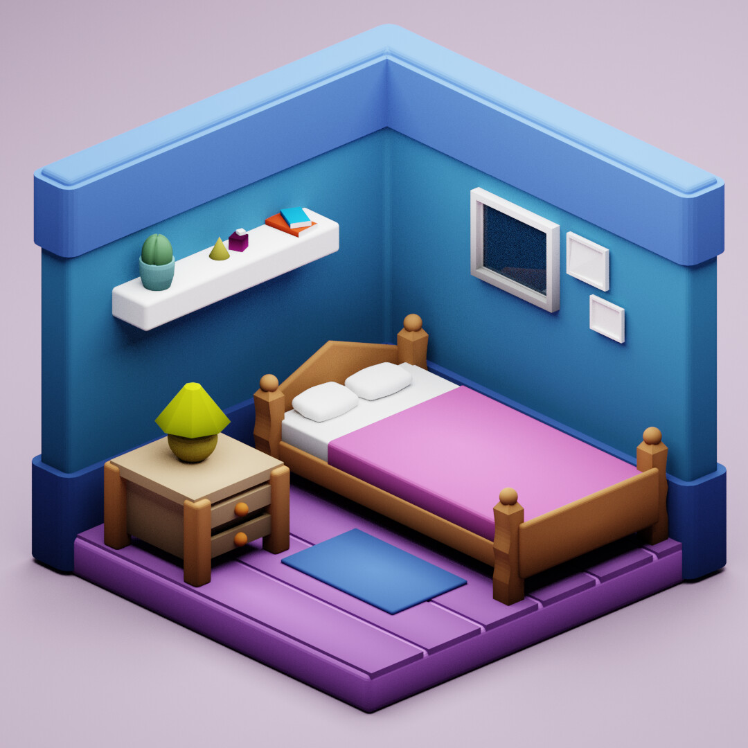 ArtStation - Stylized Bedroom | Resources