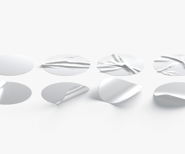 ArtStation - 8 Stickers set - silver adhesive sticky labels | Resources