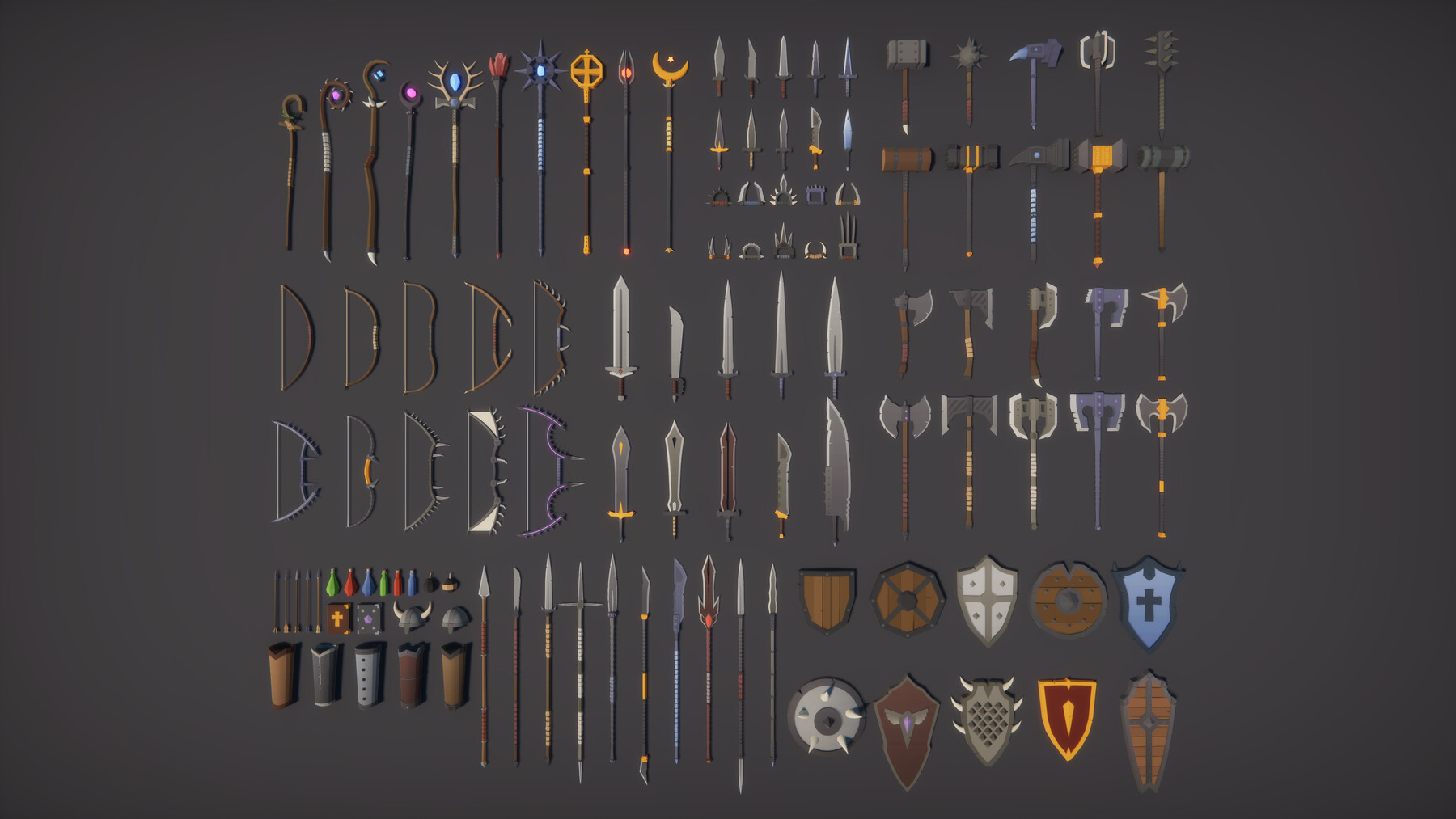 ArtStation - Low Poly RPG Fantasy Weapons - Asset for Unity 3D | Game ...
